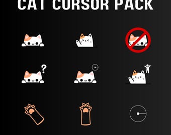 Cute Cat Paw Mouse Cursor 10 Animated PC Gaming Cursor Pack, Kawaii ...
