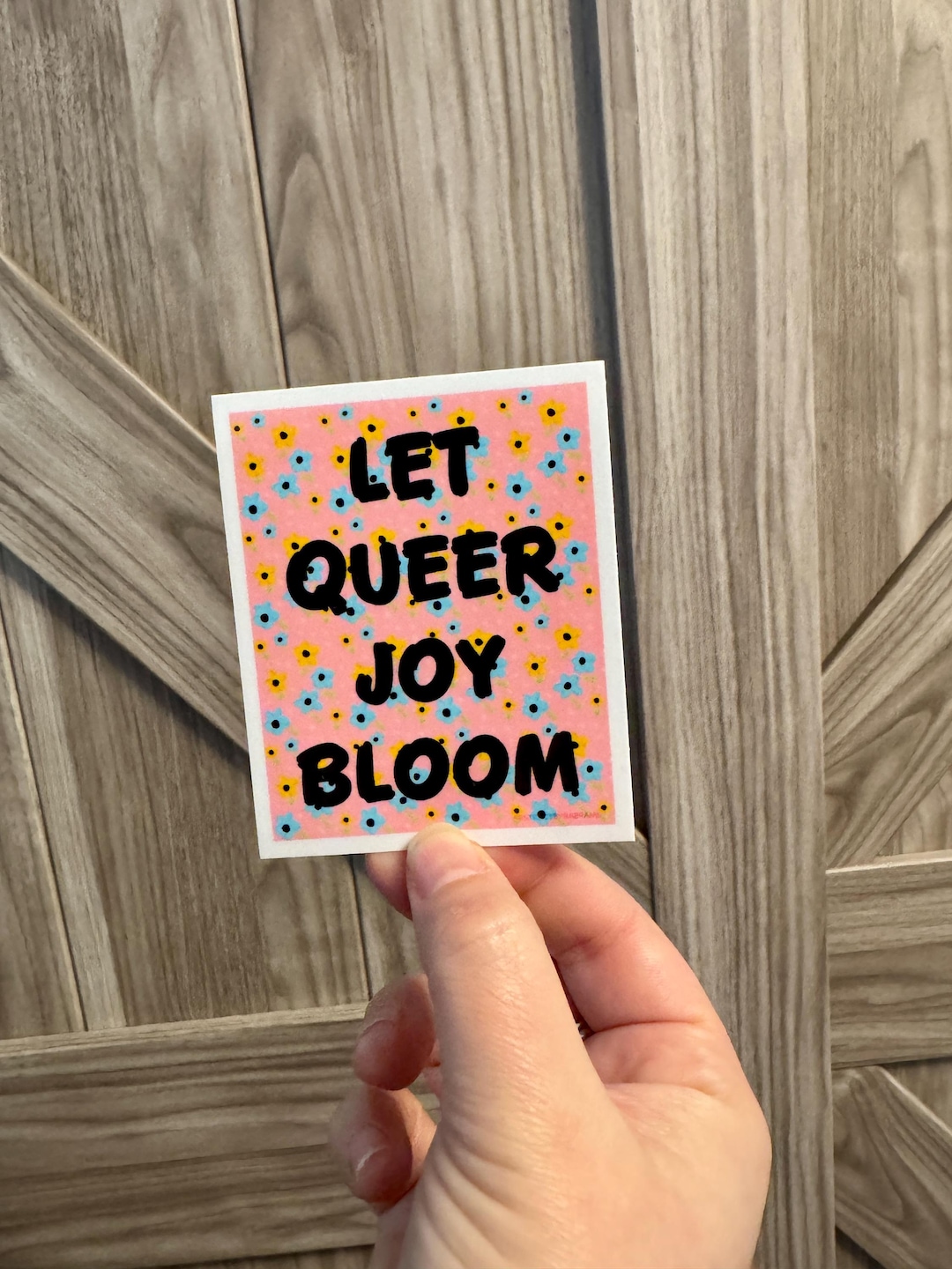 Queer Joy Bloom Sticker: Hand-drawn LGBTQ Vinyl Decal - Etsy