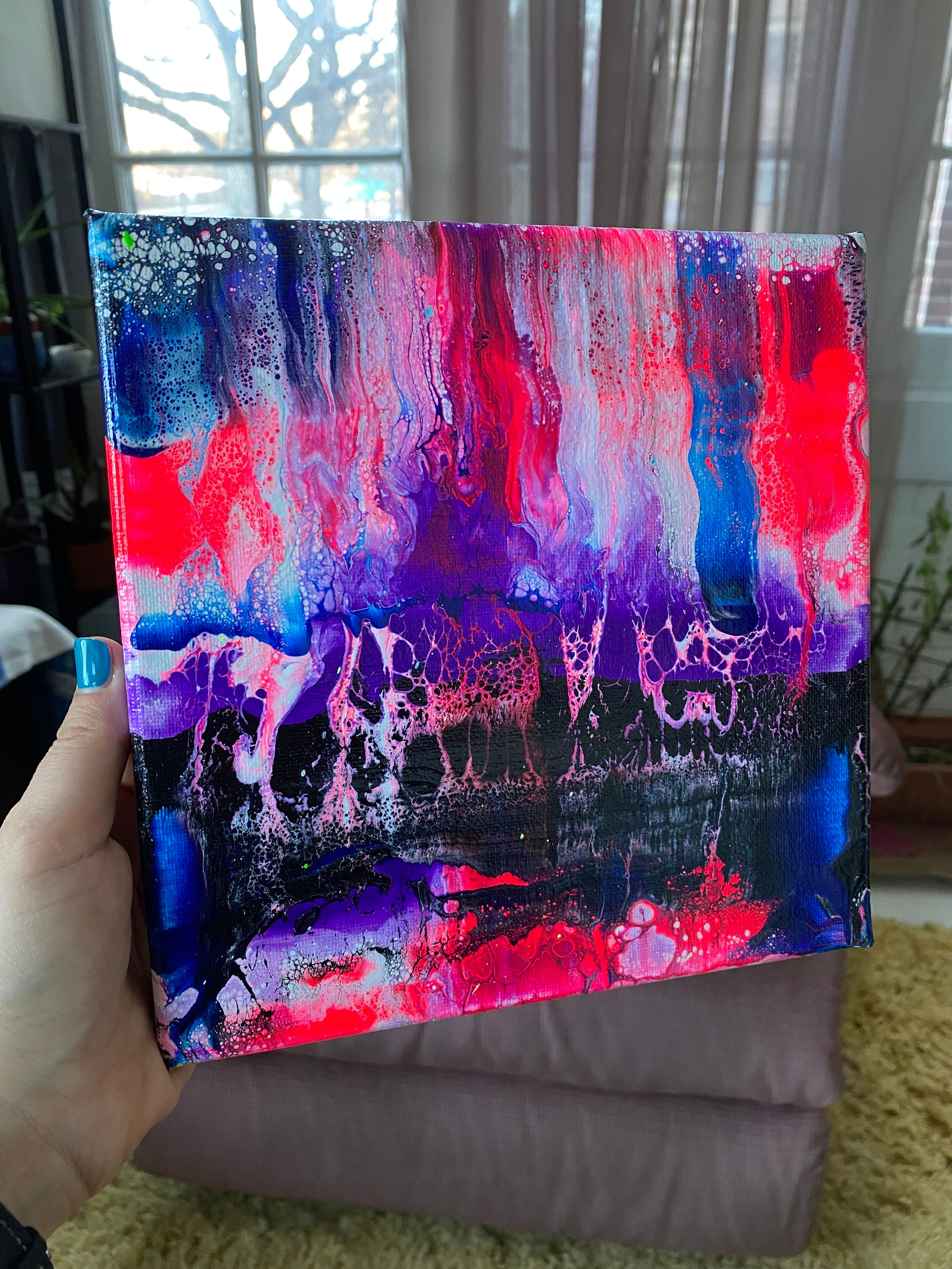 Painting Fluid Art Painting You are Loved #12 8x8 Genderfluid Pride ...