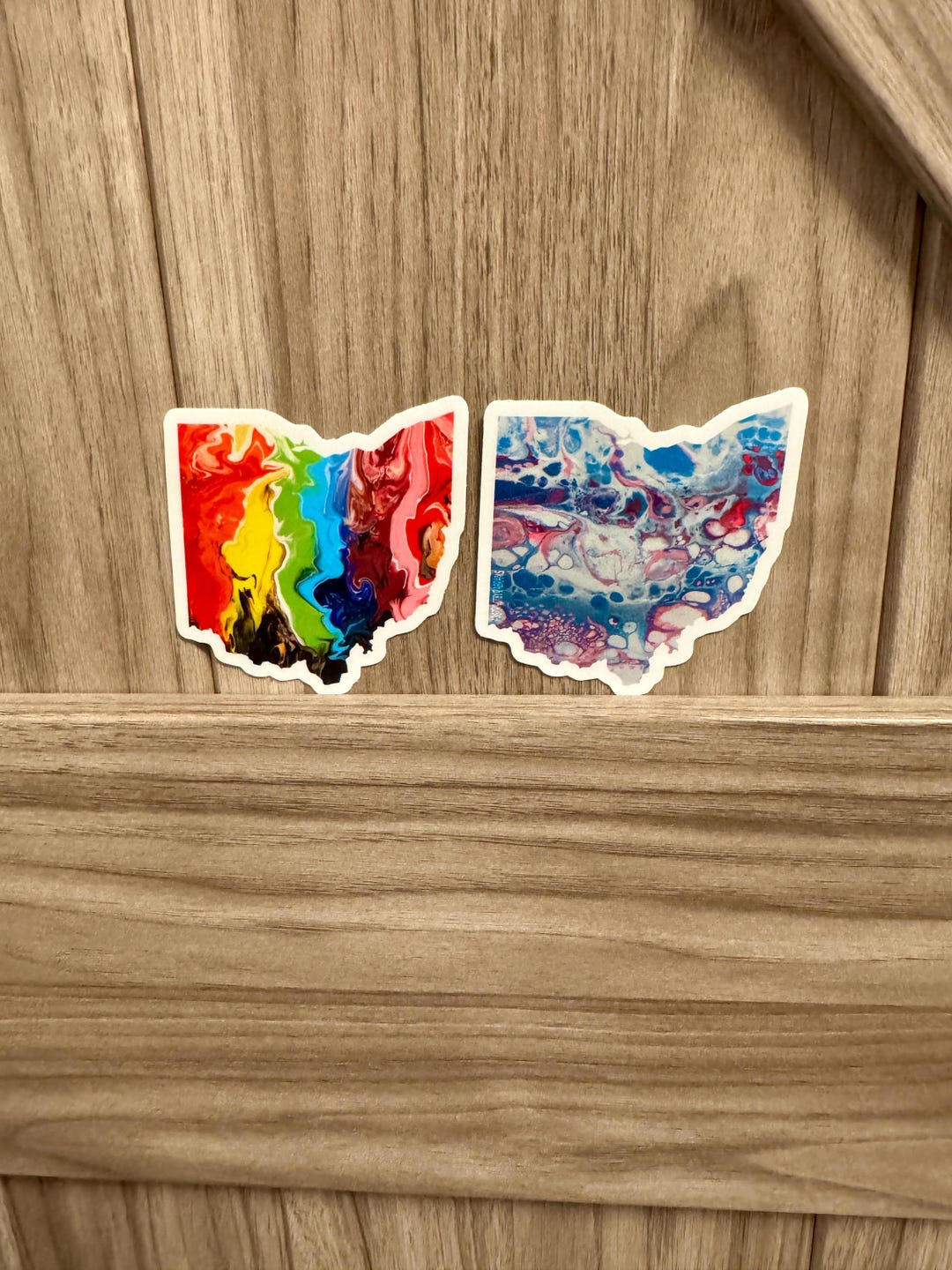 Ohio Shape Sticker: Abstract Art, Ohio Progress Pride - Etsy