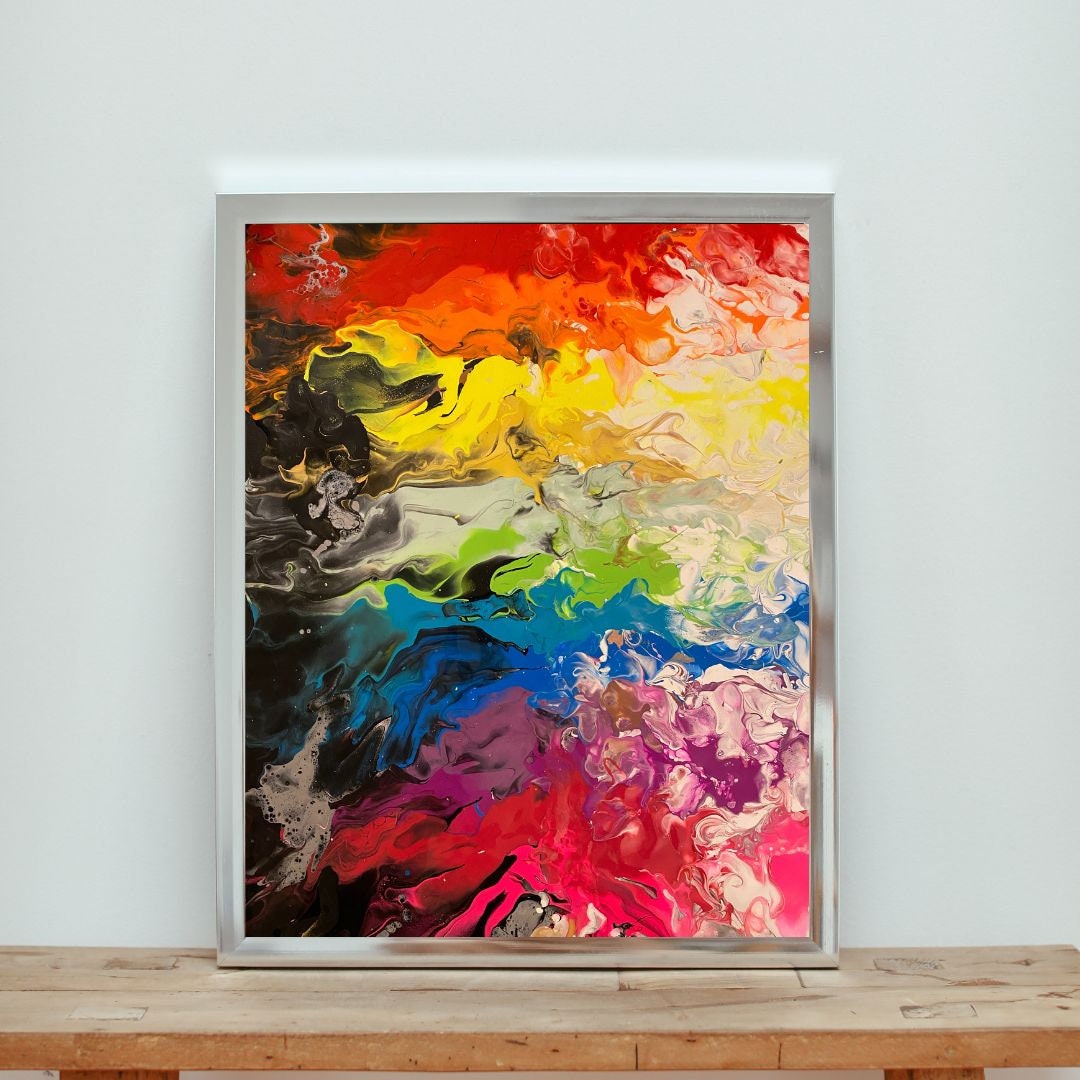 Rainbow Art Print - "firey Rainbow" 8x10 and 11x14 - 100% Recycled ...