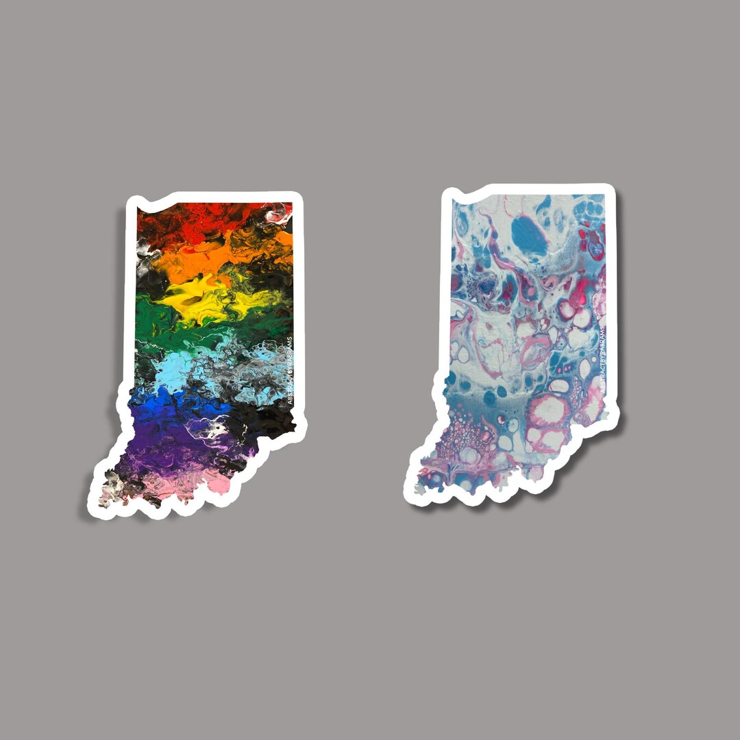 Indiana State Shape Sticker 3 Trans Progress Pride LGBTQ - Etsy