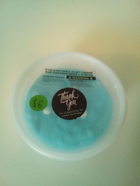 Slime Light Blue Slime Glossy Slime - Etsy