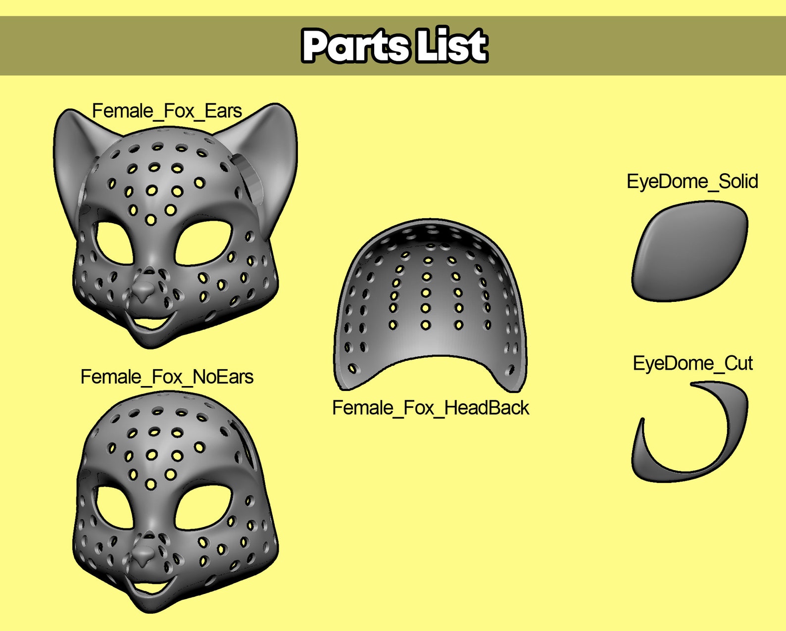 3D Printable Files Female Fox/cat Head Base DIGITAL OBJ FILES - Etsy