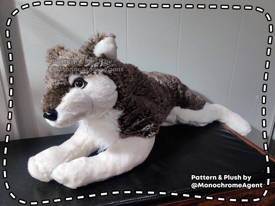 Simple Semi-realistic Wolf Plush Sewing Pattern + Instructions | PDF ...