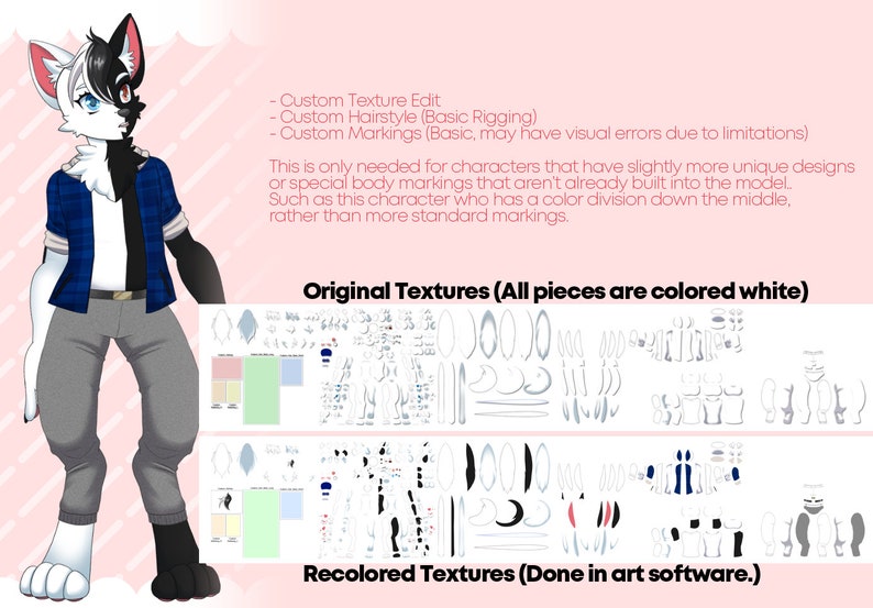 Customized Cutesy Furry Model Commission - Etsy