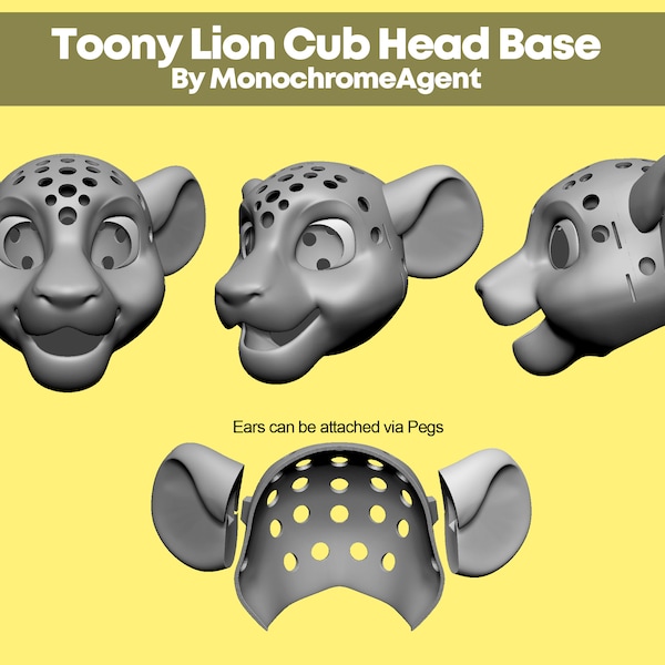Fursuit Head Base 3d Print File - Etsy