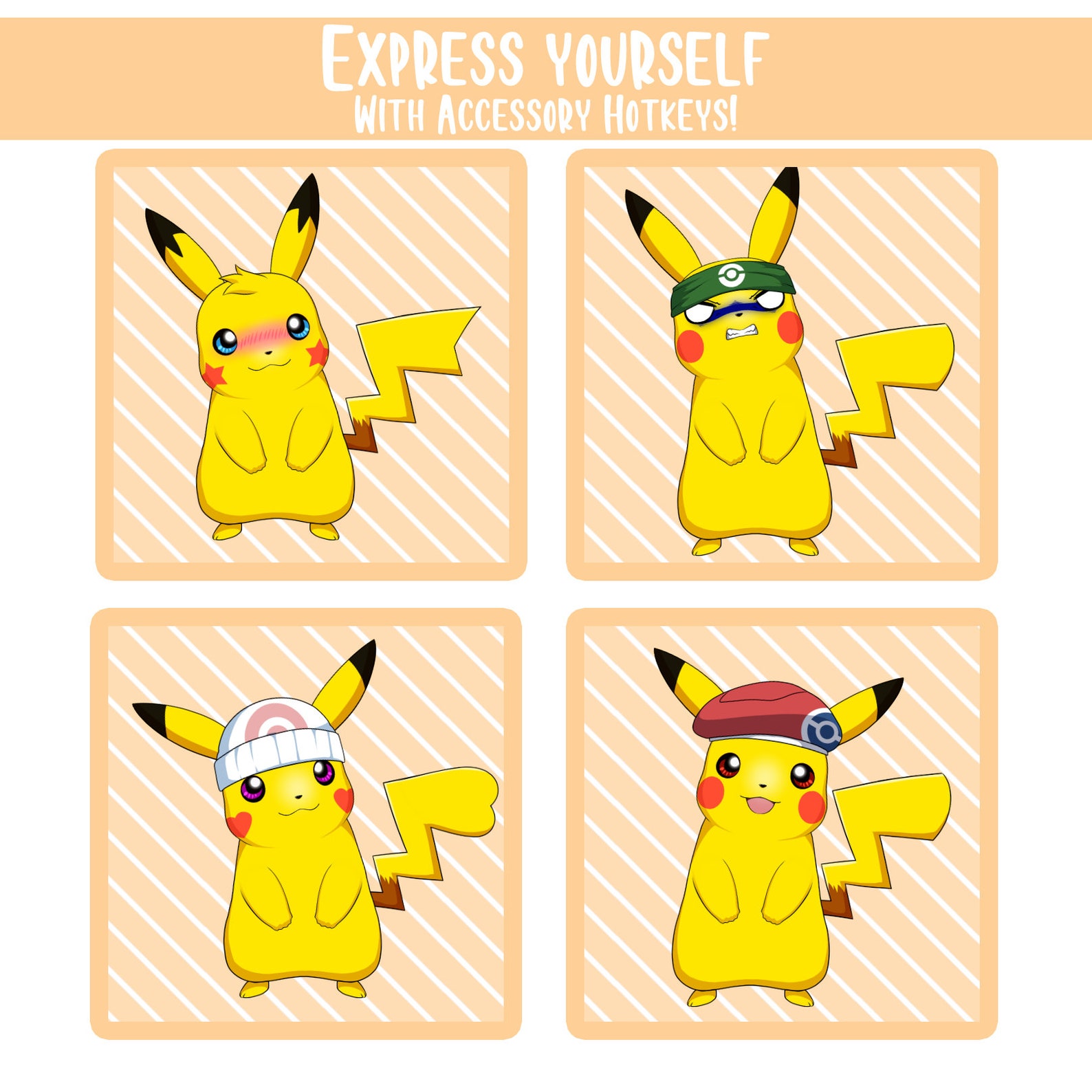 Live2d Vtuber Virtual Avatar Model: Customizable Pikachu - Etsy