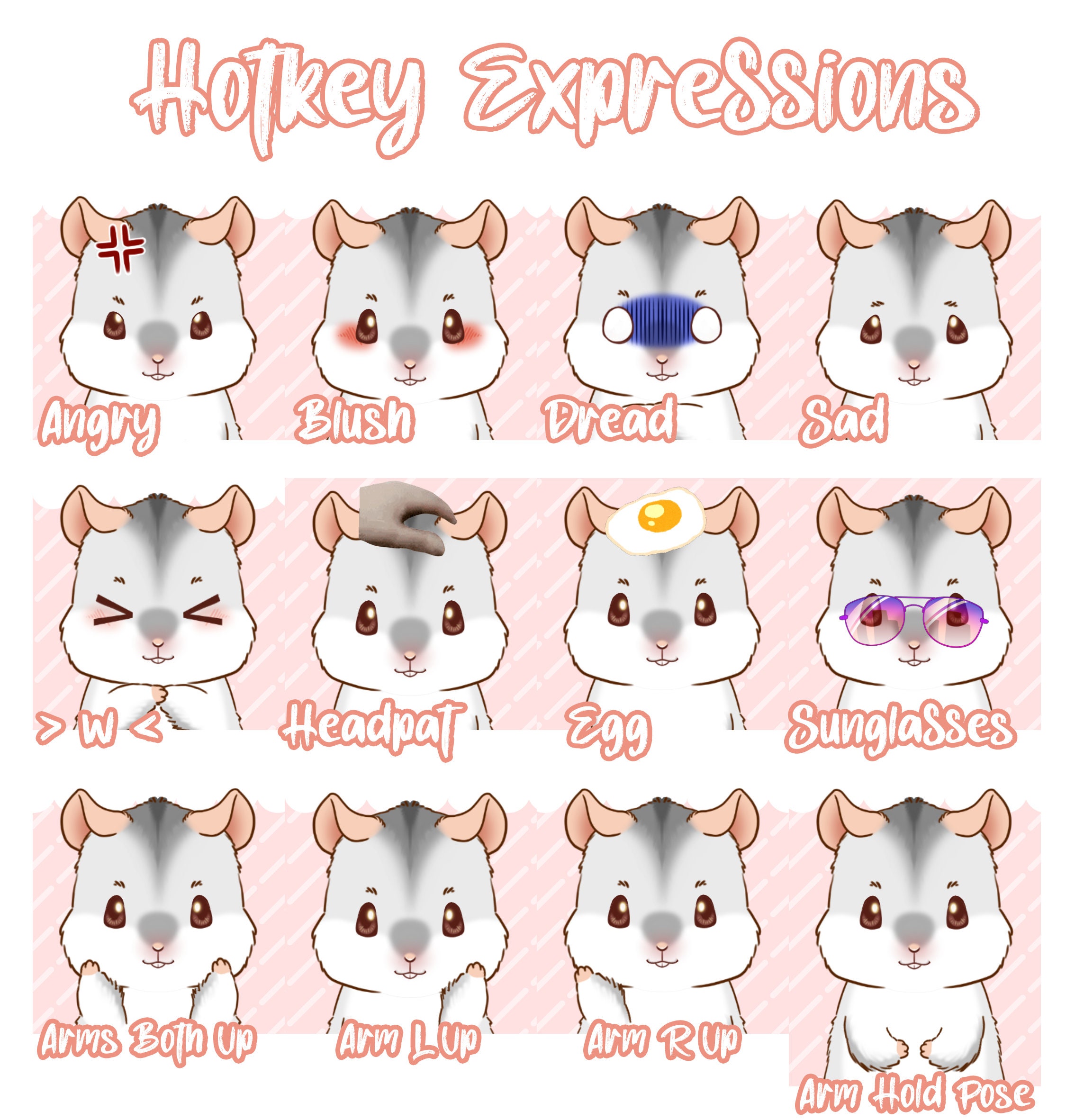 Live2d Vtuber Virtual Avatar Model: Customizable Hamster - Etsy