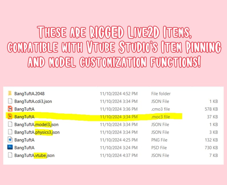 Live2d Vtuber Assets: Hair Tuft Bundle [10 Rigged Hair Tufts] - Etsy
