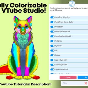 Live2d Vtuber Virtual Avatar Model: Customizable Wolf - Etsy