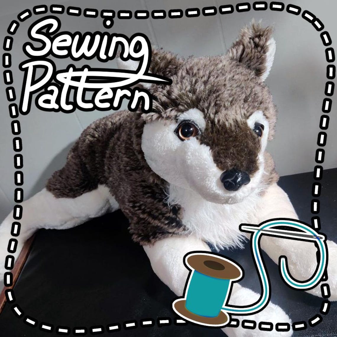 Simple Semi-realistic Wolf Plush Sewing Pattern + Instructions | PDF ...
