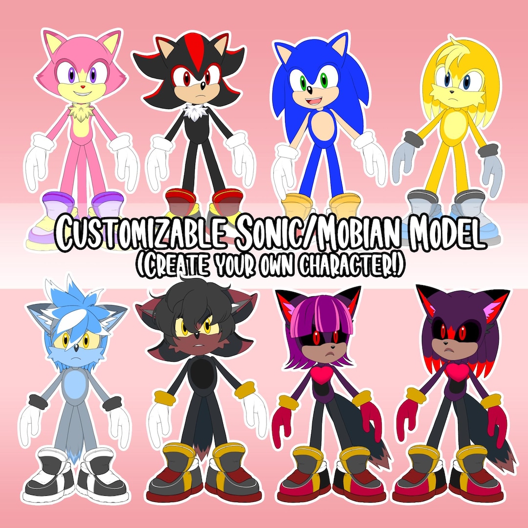 Live2d Vtuber Virtual Avatar Model: Customizable Sonic Mobian Avatar - Etsy