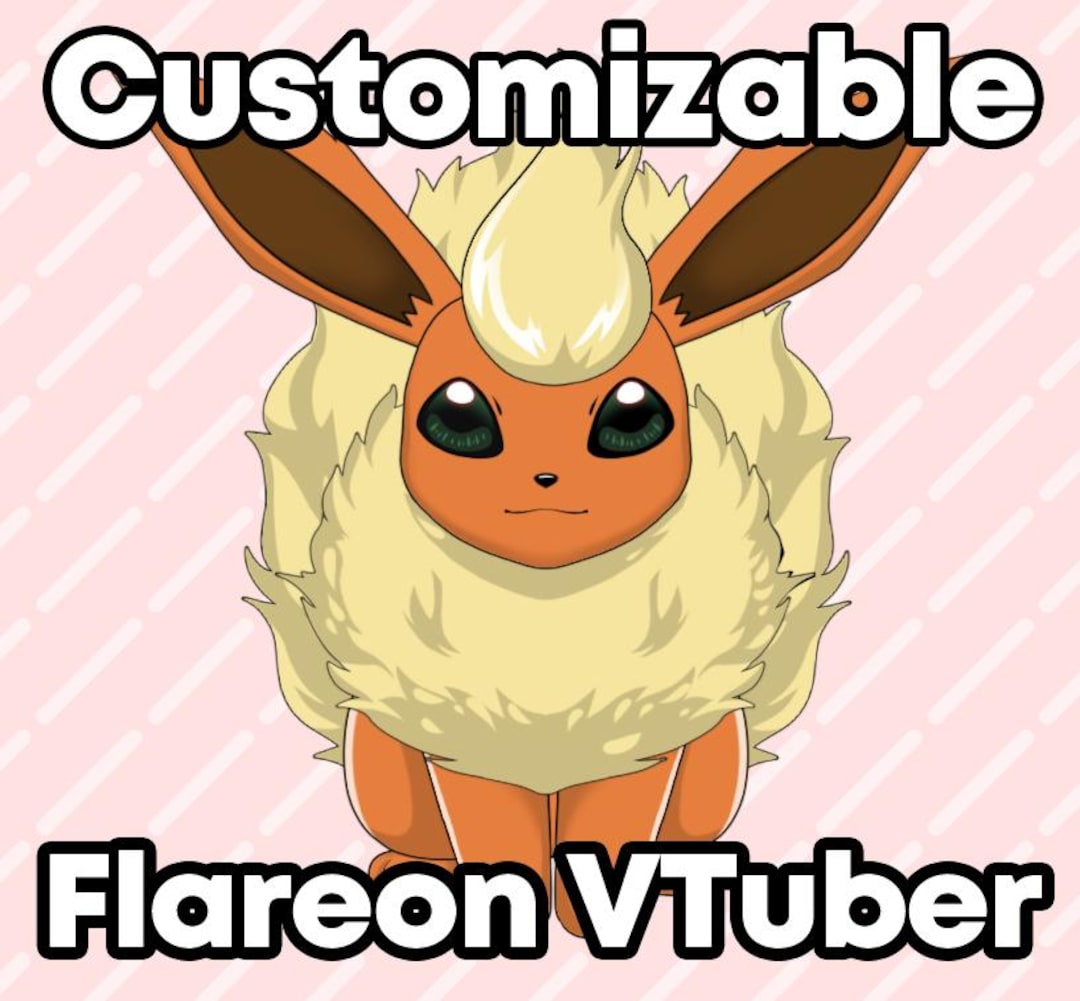 Live2d Vtuber Virtual Avatar Model: Customizable Flareon - Etsy
