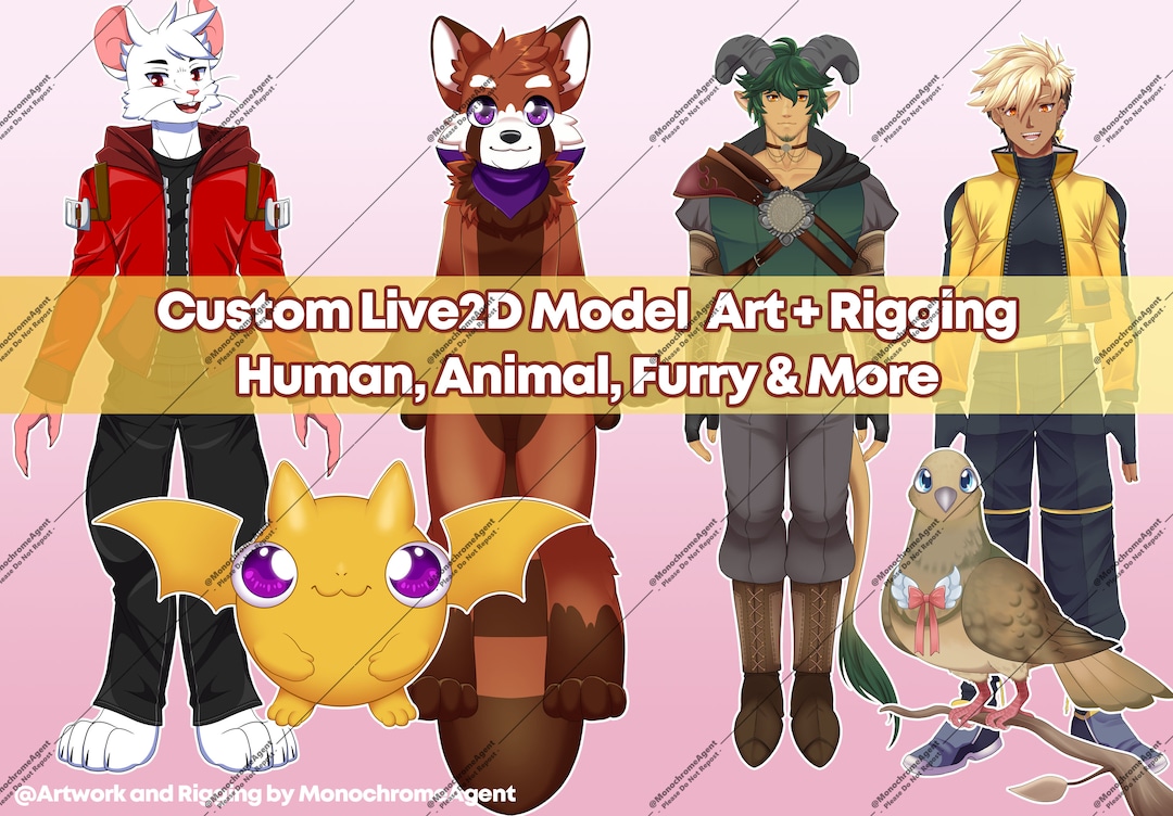 Custom Vtuber Model Commission Furry/human/animal | ARTWORK + RIGGING ...