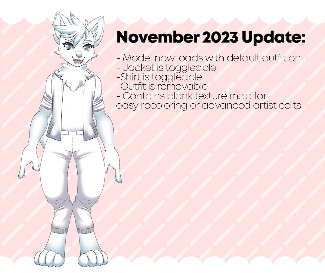 Customizable Furry Vtuber Avatar Model: Cats, Dogs, Wolves (digital ...
