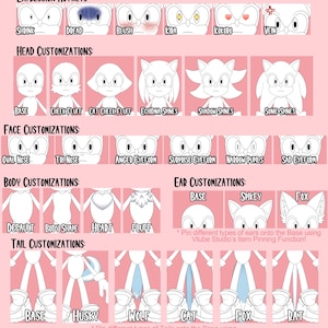 Live2d Vtuber Virtual Avatar Model: Customizable Sonic Mobian Avatar - Etsy