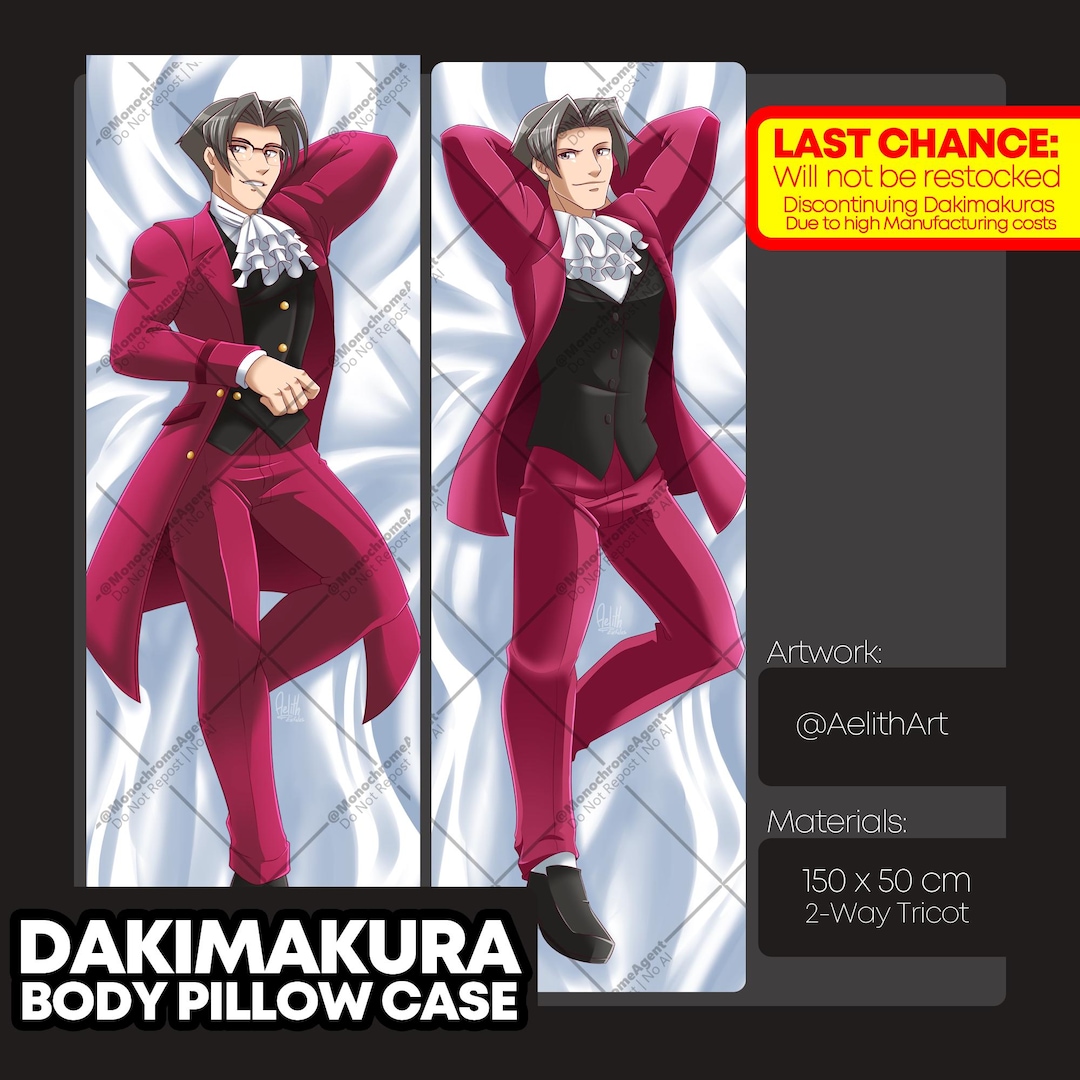 Anime Body Pillow/dakimakura: Ace Attorney - Edgeworth - Etsy
