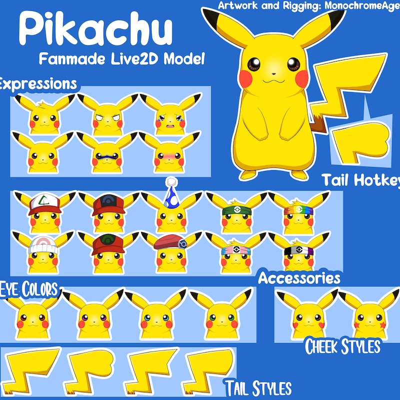 Vtuber Live2d Model Bear - Etsy