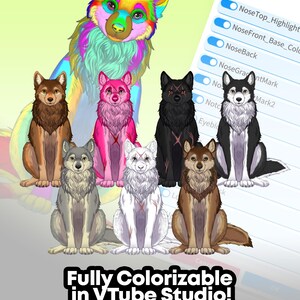 Live2d Vtuber Virtual Avatar Model: Customizable Wolf - Etsy