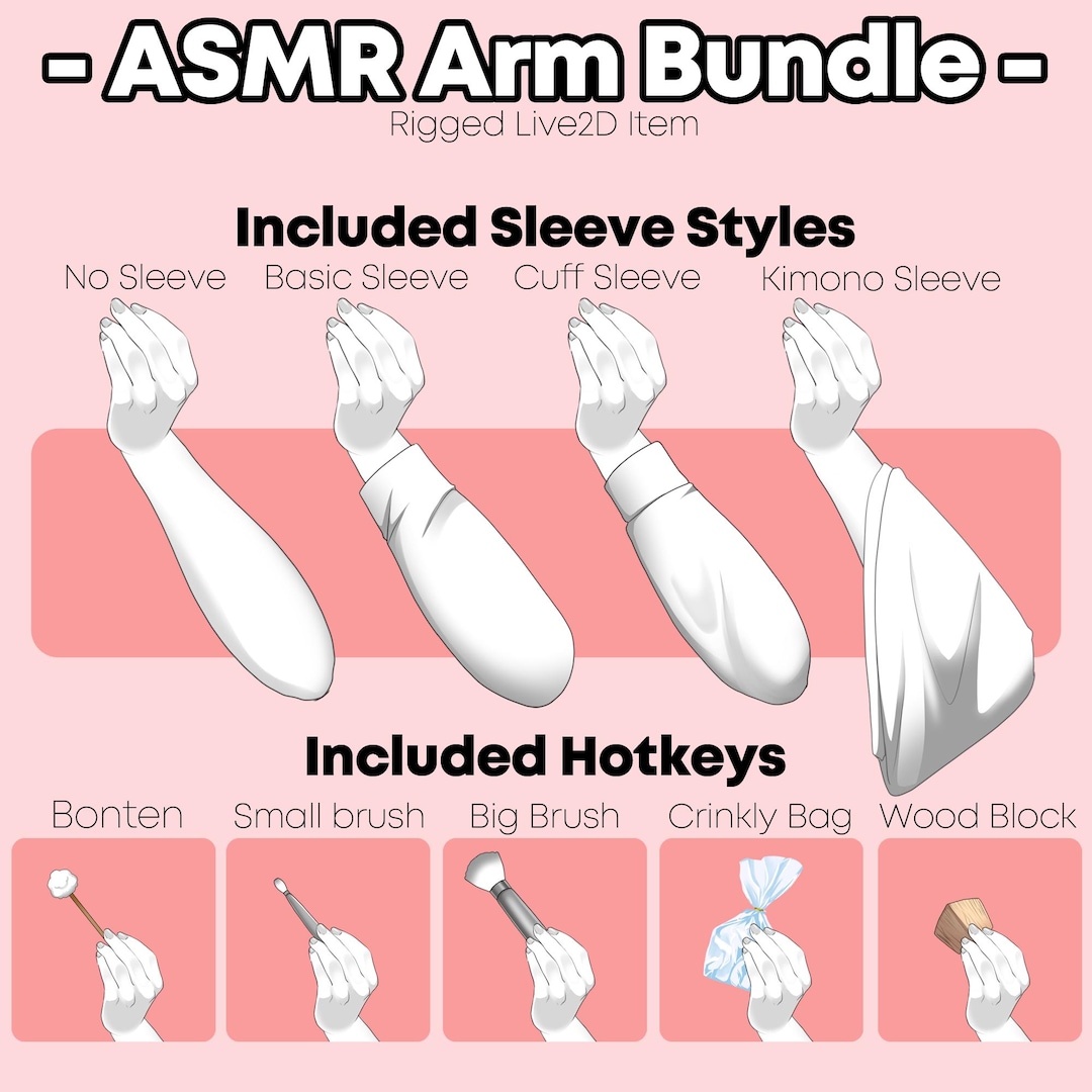 Live2d Item Vtuber Asset: ASMR Arm Bundle (customizable) - Etsy