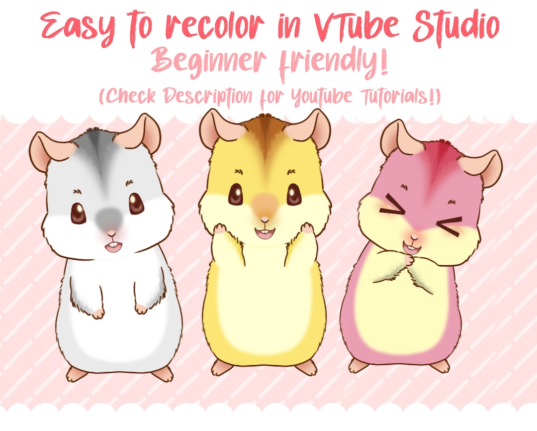 Live2d Vtuber Virtual Avatar Model: Customizable Hamster - Etsy