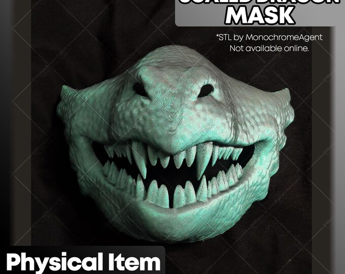 Scaled Dragon Half Masks | 3D Printed Masks for Cosplays, Furry ...