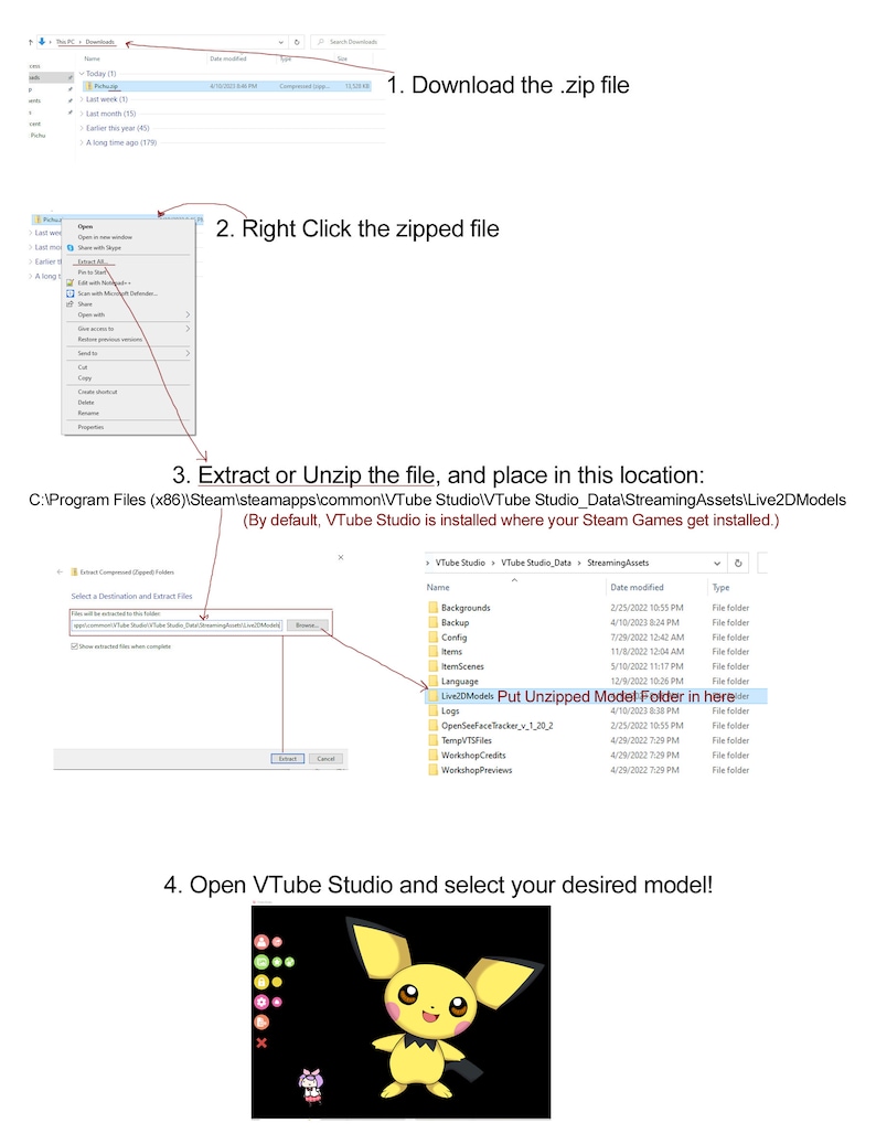 Live2d Vtuber Virtual Avatar Model: Customizable Alien - Etsy