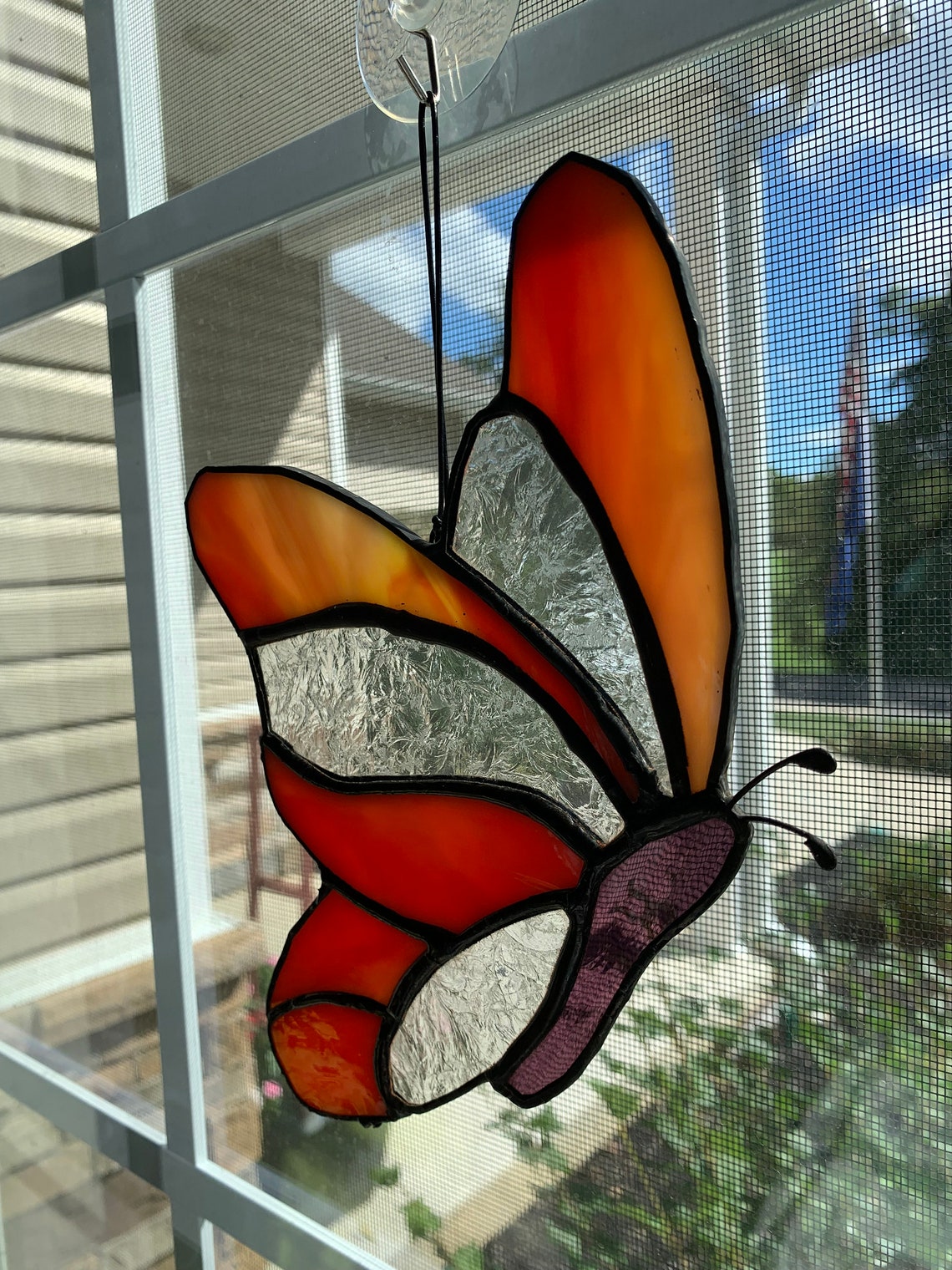 Stained Glass Butterfly Sun Catcher - Etsy