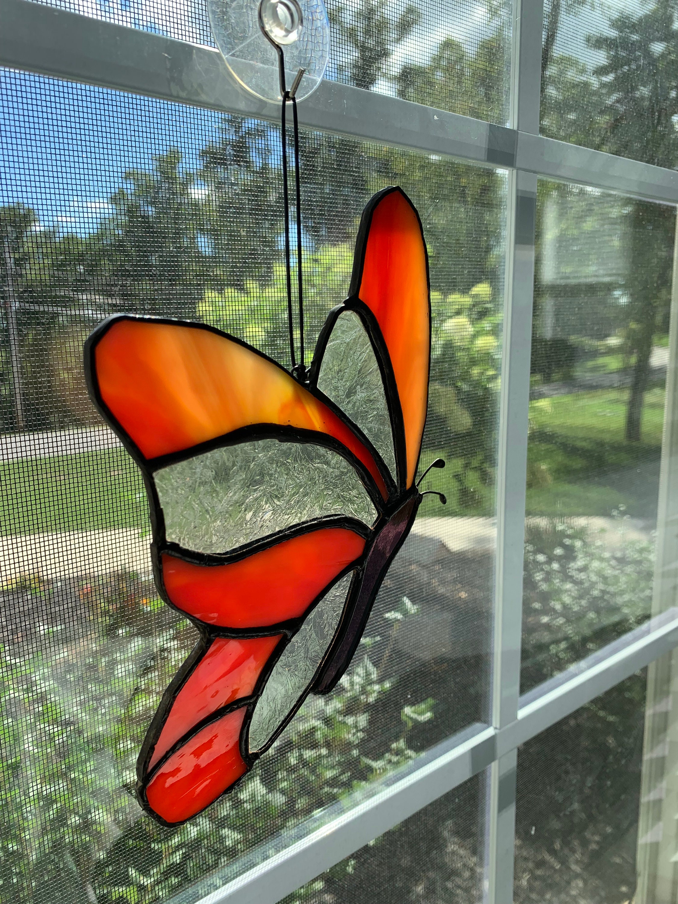 Stained Glass Butterfly Sun Catcher - Etsy