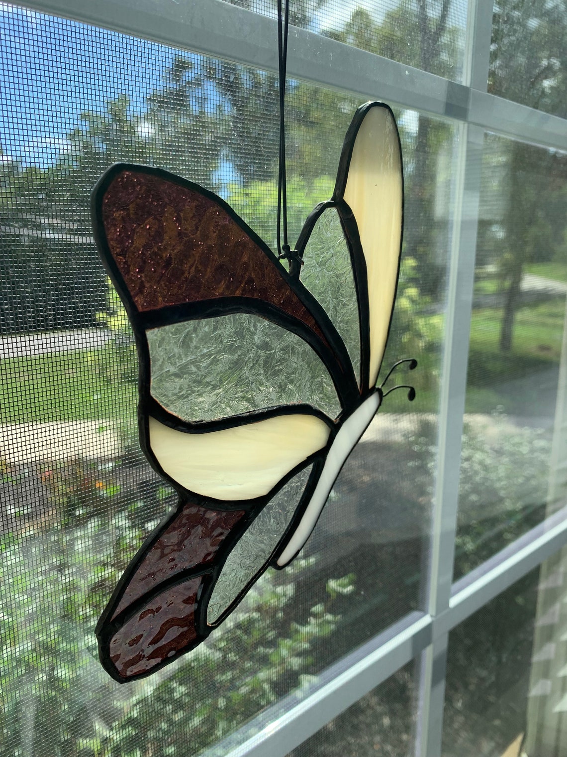 Stained Glass Butterfly Sun Catcher - Etsy