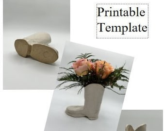 Cowboy Boot Template | Ceramics Tools | Slab Building | Easy Clay DIY ...