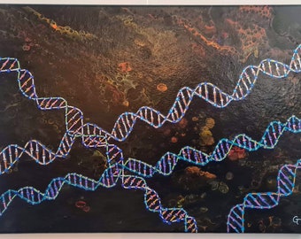 Abstract Dna Painting - Etsy