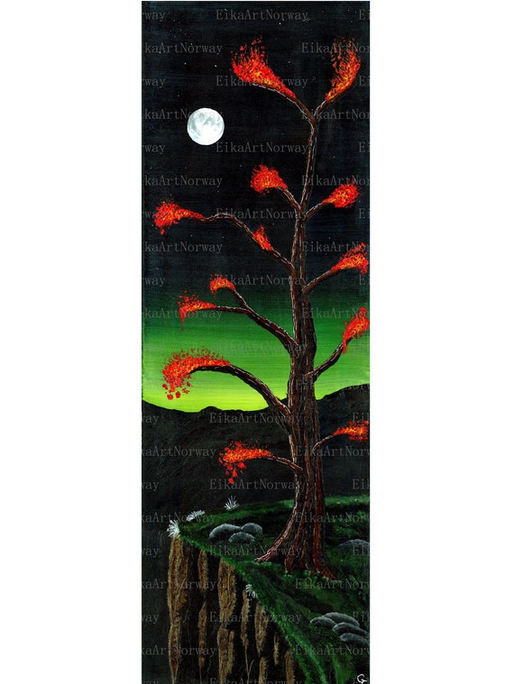 Burning Tree Surreal Digital Download High Resolution - Etsy