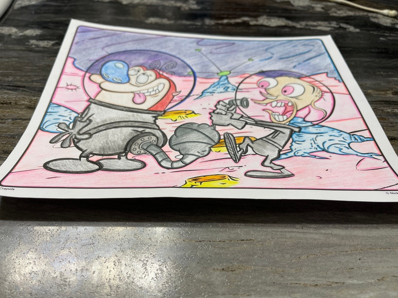 Ren and Stimpy coloring page | Etsy