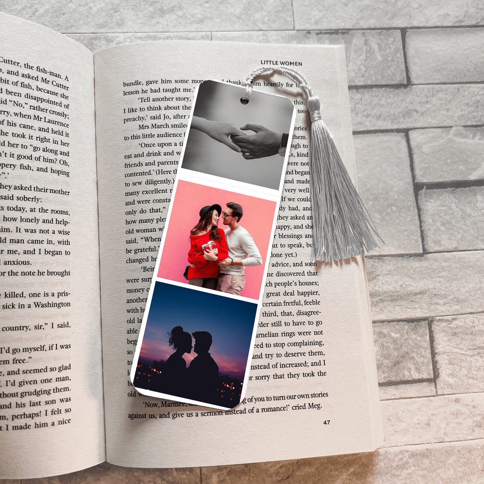 Custom Metal Photo Booth Bookmark Bookmark 1 to 3 Photos Metal Photo ...