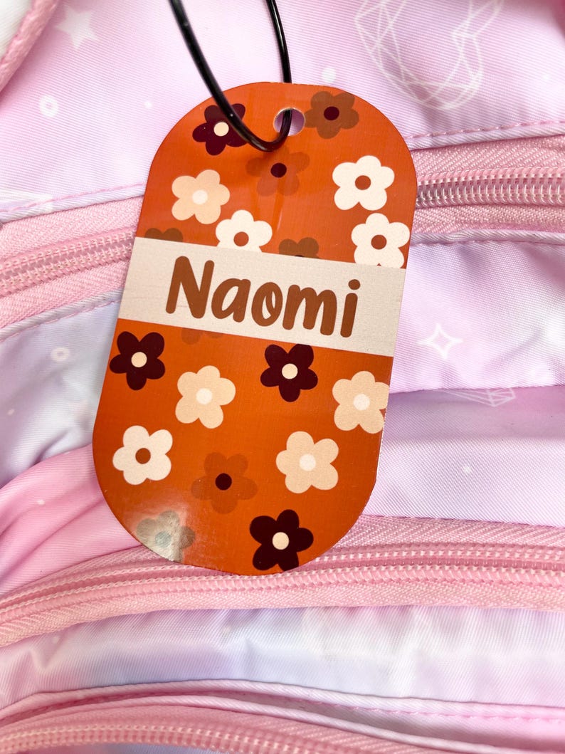 Customizable Backpack Tags for Girls Personalized Backpack Tags for ...