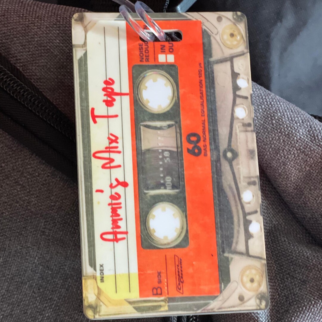 Retro Cassette Personalized Luggage Tag, Unique Bag Tag, Custom Mix ...