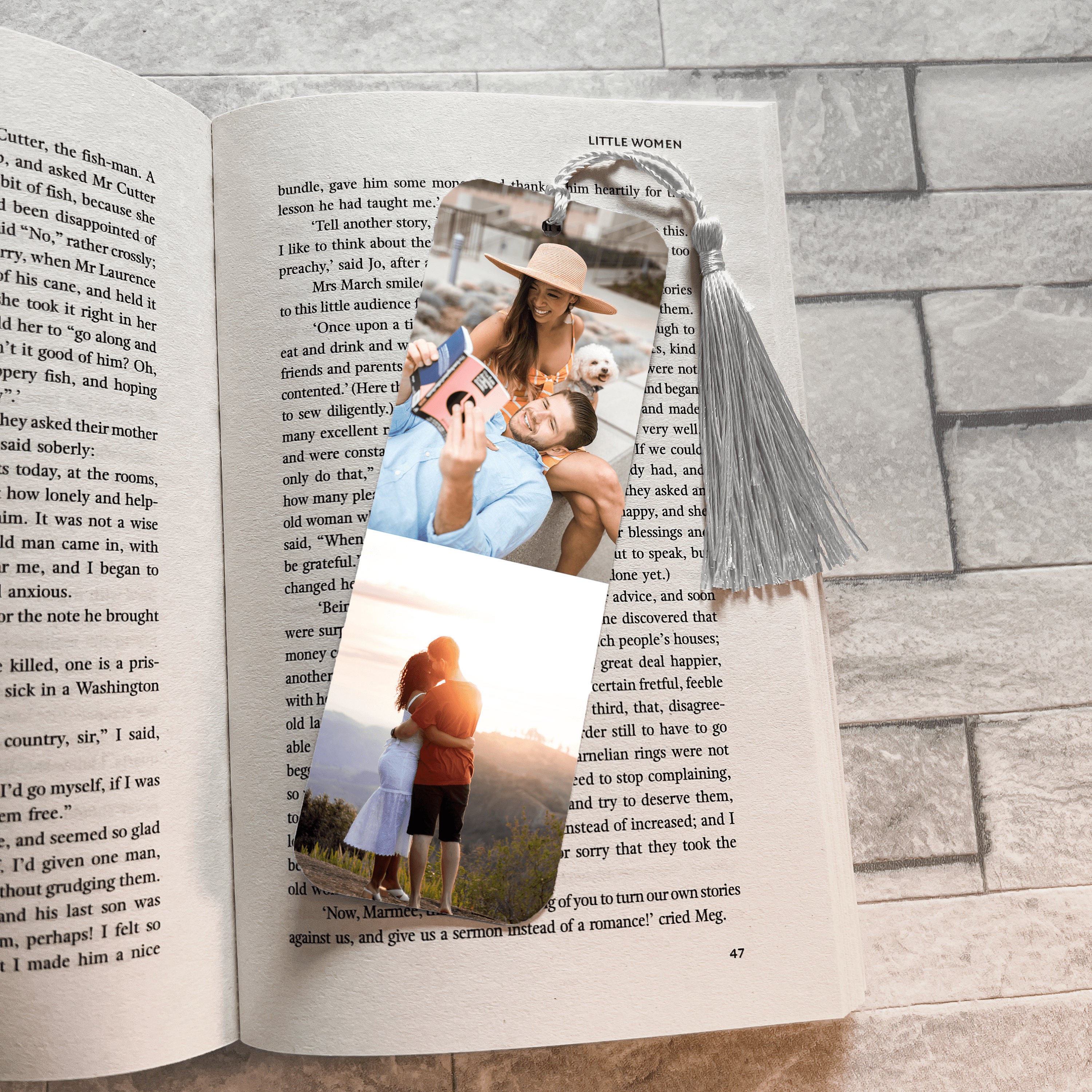 Custom Metal Photo Booth Bookmark Bookmark 1 to 3 Photos - Etsy