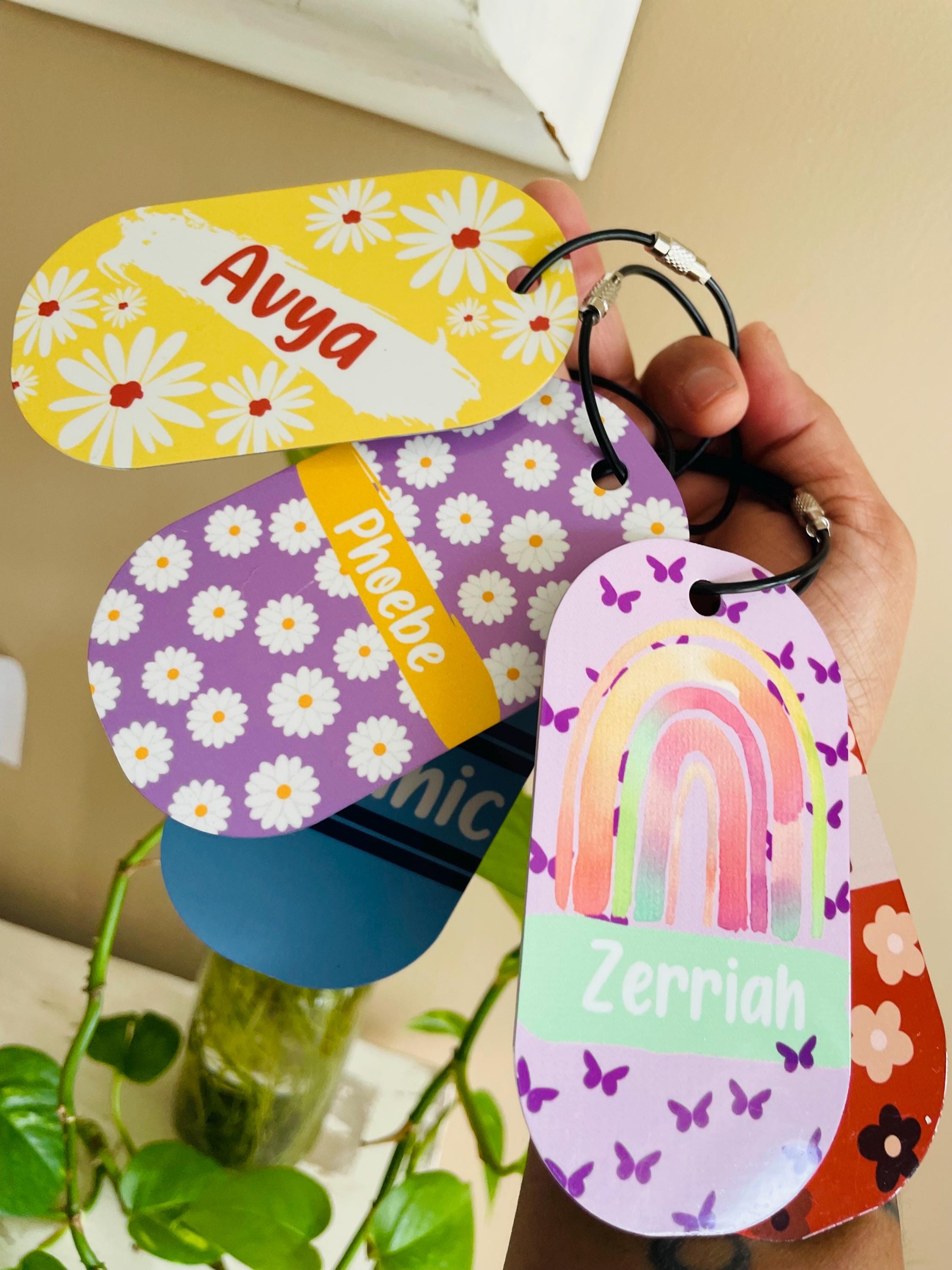 Customizable Backpack Tags for Girls Personalized Backpack Tags for ...