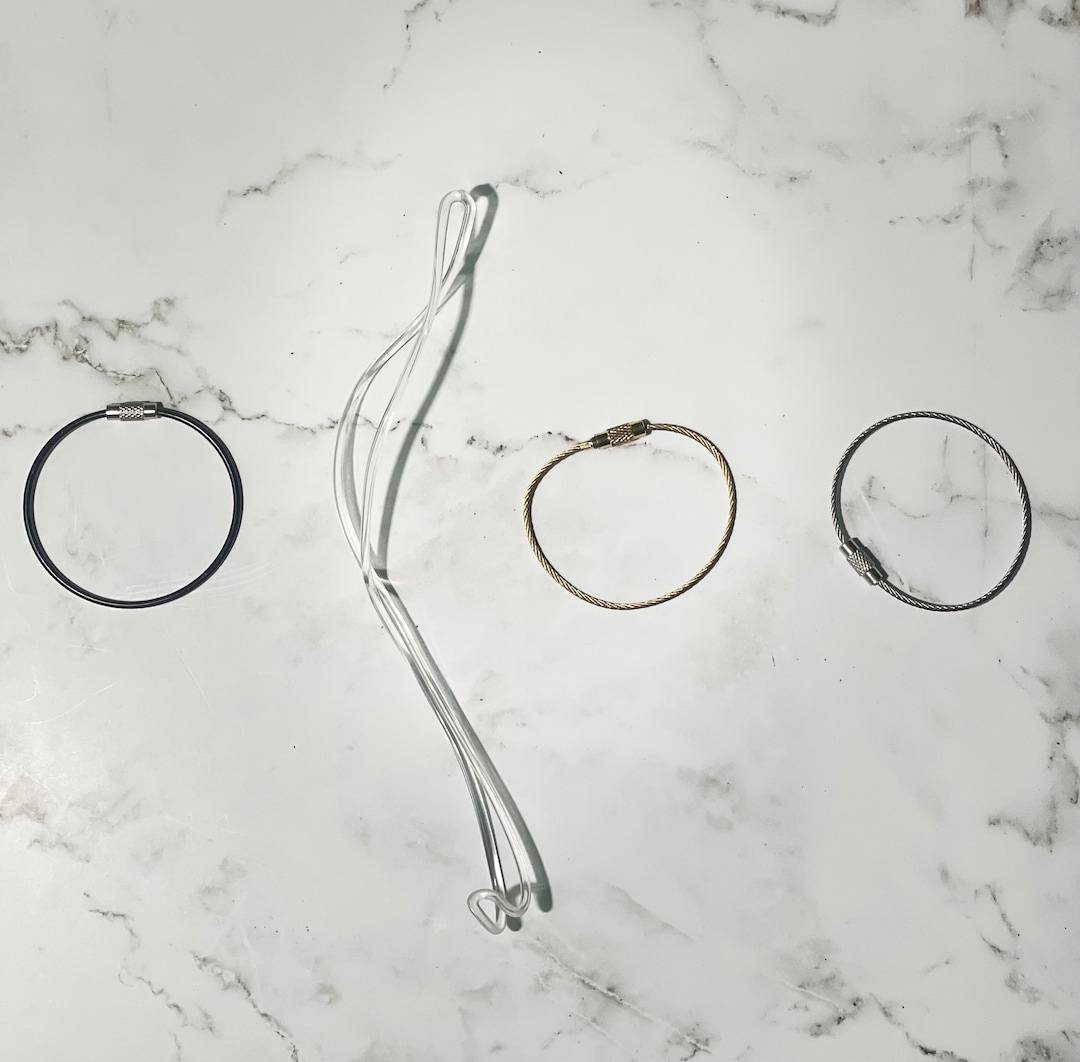 3 Pack Anti Theft Security Stainless Steel Luggage Tag Loops Silver ...