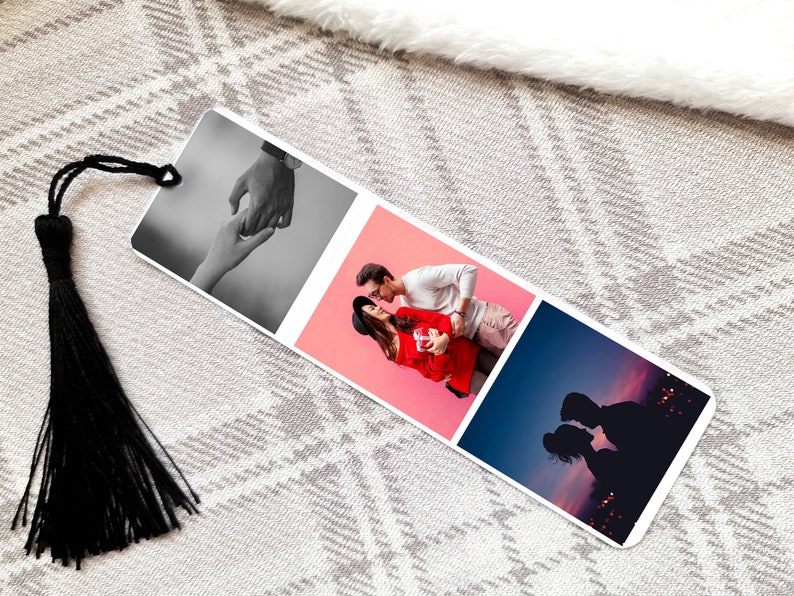 Custom Metal Photo Booth Bookmark Bookmark 1 to 3 Photos - Etsy