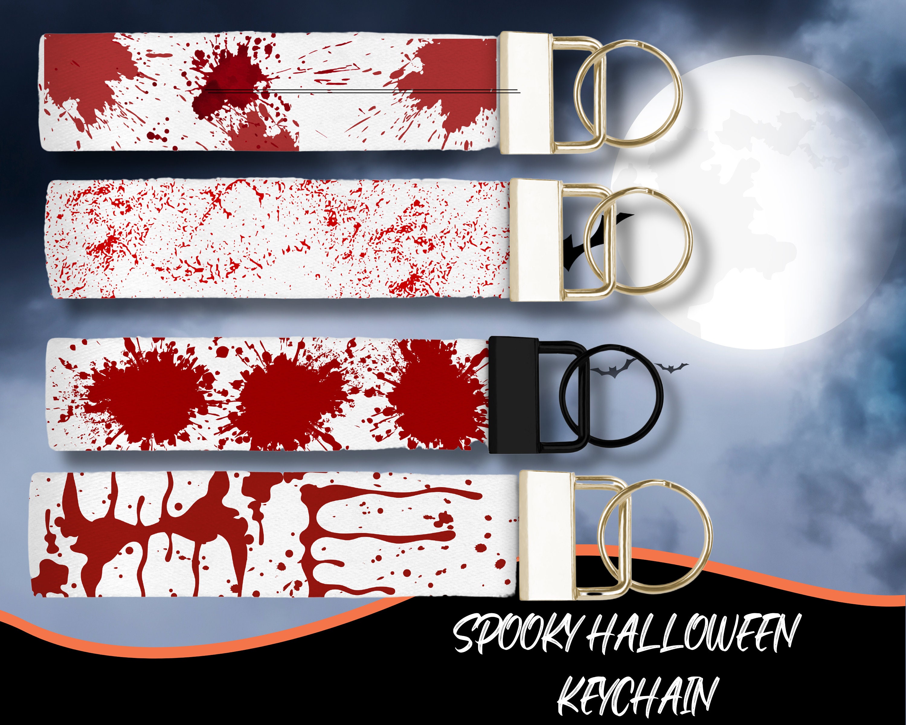 Halloween Key Fobs Spooky Key Chains Horror Movie Wristlets - Etsy