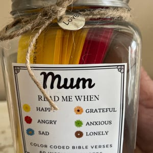 Mom Read Me When Jar Bible Verses for Emotions and Feelings Scripture ...