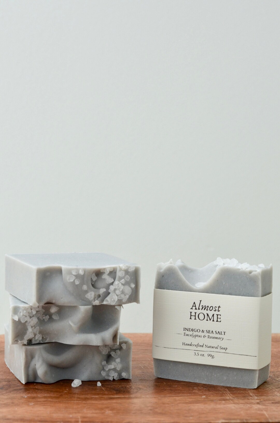 Indigo Sea Salt Soap Bar: Handmade Eucalyptus Rosemary Scent - Etsy
