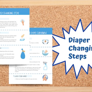 Diaper Changing Steps for Daycare Center - Etsy