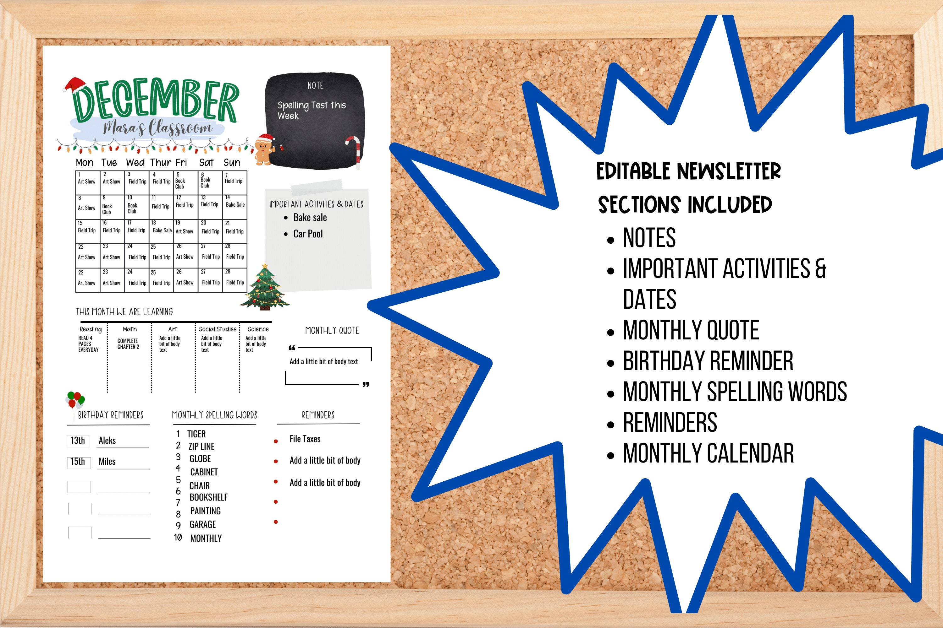 12 Editable Classroom Newsletters Editable With Free CANVA. Perfect for ...