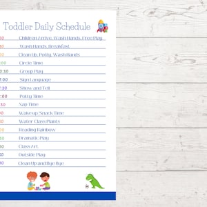 Toddler Schedule. Editable File. Daycare, Childcare, Home Care Schedule ...