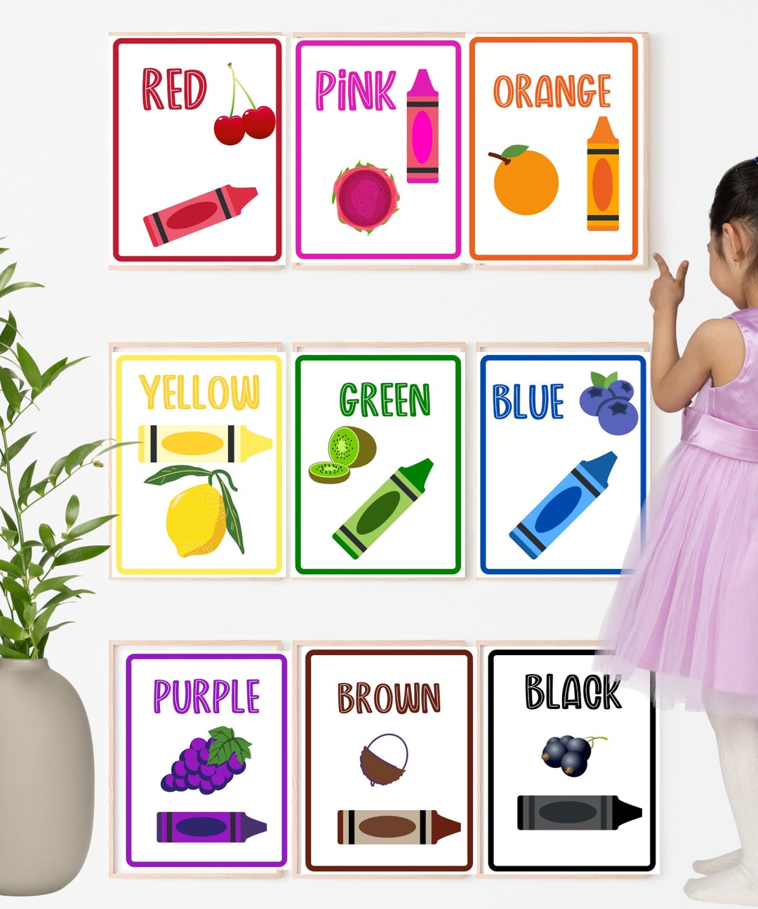 Flash Cards for Toddlers to Learn Colors. Daycare, Childcare, Home ...