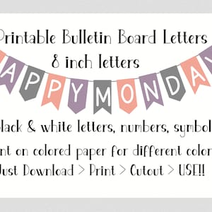 Classroom Bulletin Board Letters - Etsy